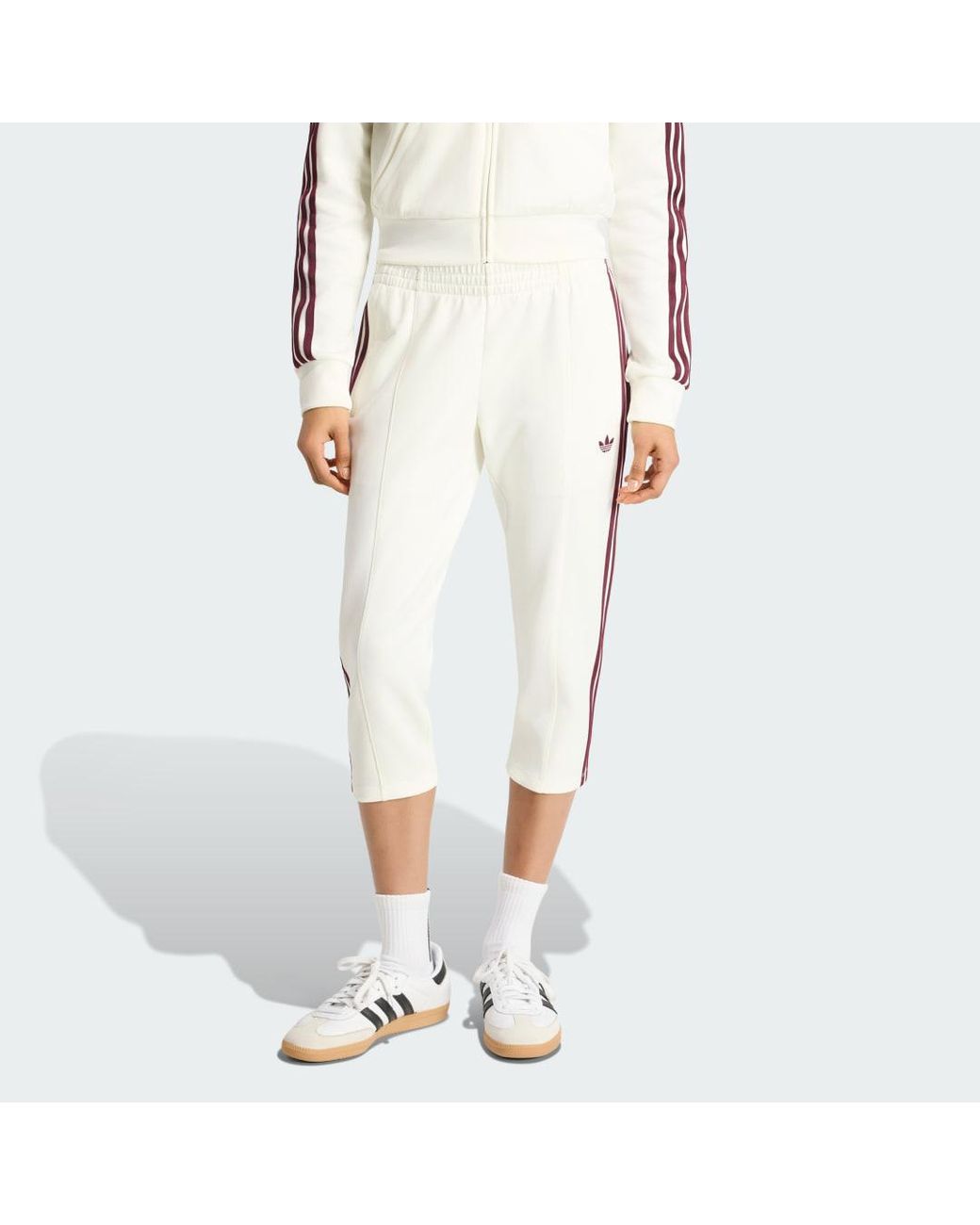 adidas 3/4 Superstar Track Tracksuit Bottoms in White | Lyst UK