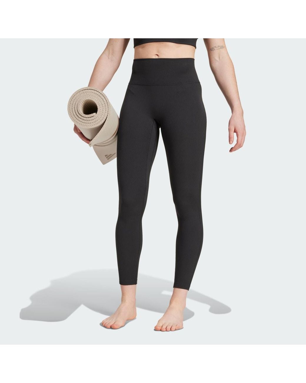 adidas All Me Rib 7/8 Leggings in Blue | Lyst UK