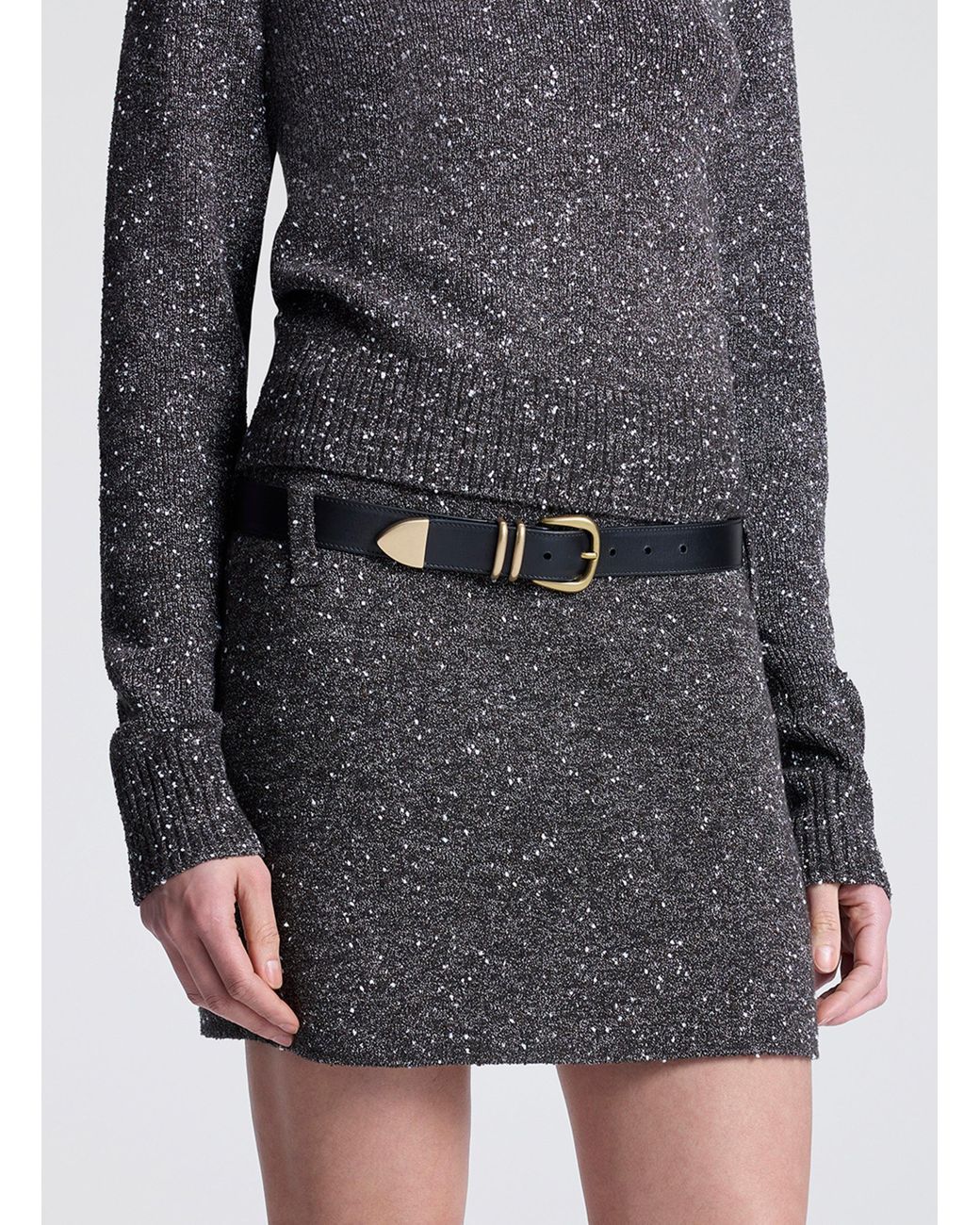 A.L.C. Stella Boucle Tweed Mini Skirt in Gray | Lyst