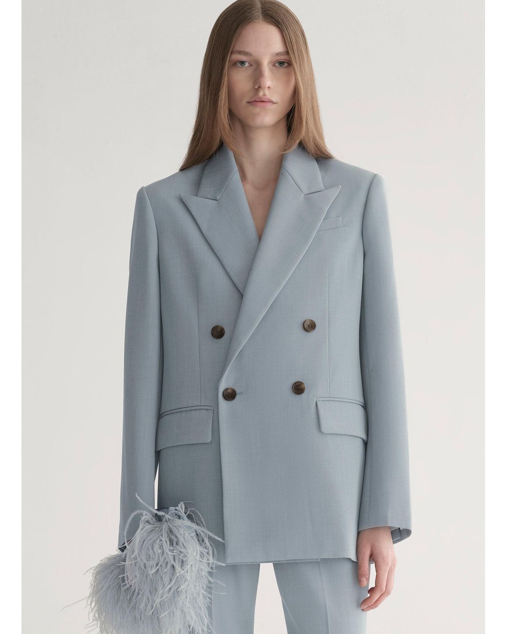 A.L.C. Calla Oversized Tailored Jacket in Blue | Lyst