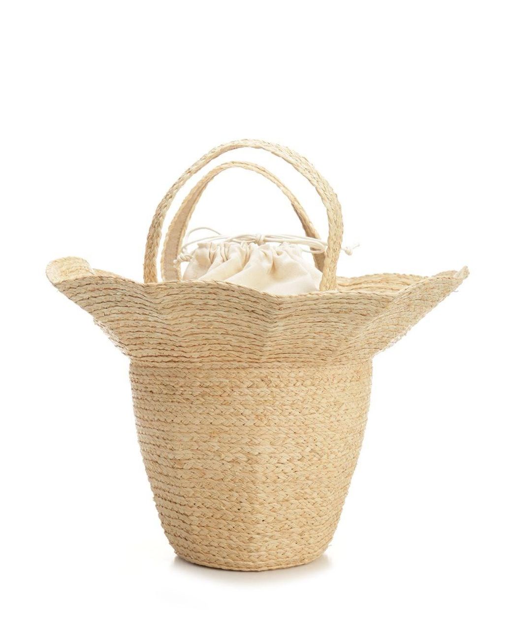 The Row "sol" Bucket Bag in Natural | Lyst