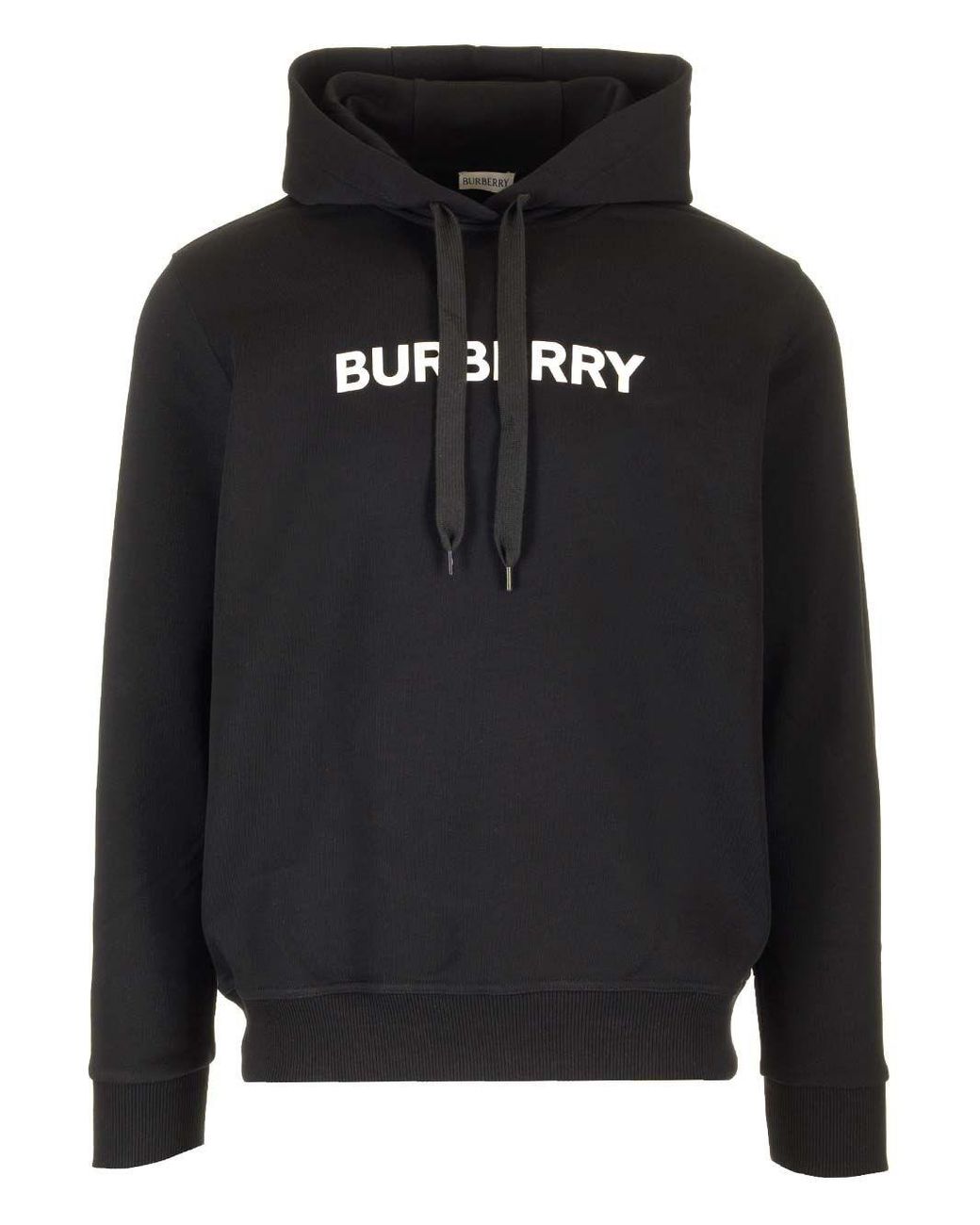 Burberry Cotton Hoodie With Logo in Black for Men | Lyst