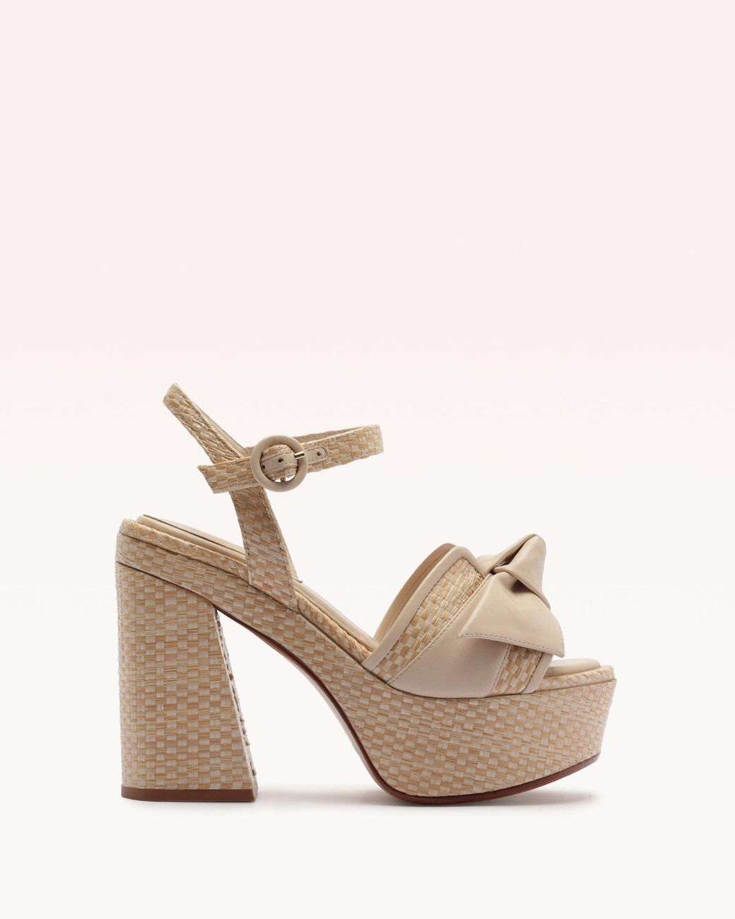 Alexandre Birman Maxi Clarita Padded Raffia 120 in Natural | Lyst