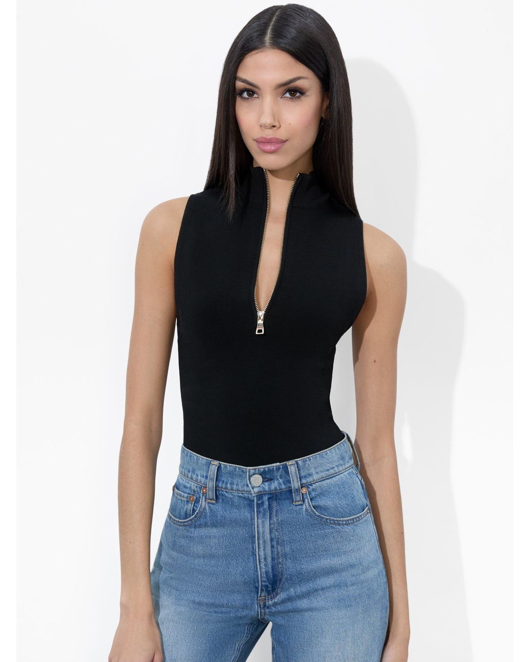 Alice + Olivia Leighton Reversible Tank in Blue | Lyst