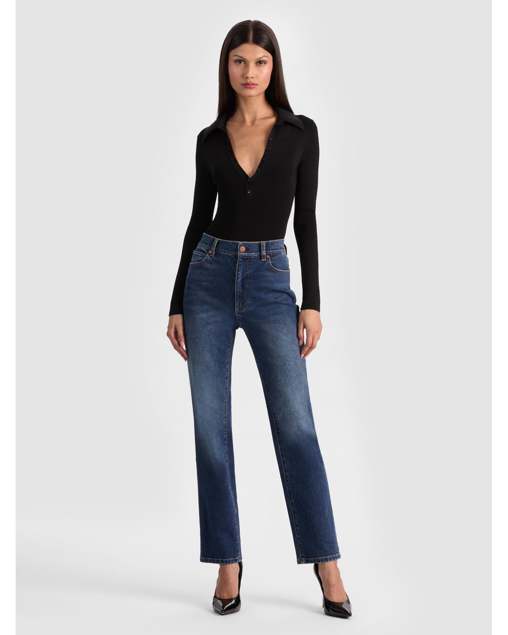 Alice + Olivia Rich Jean in Blue | Lyst