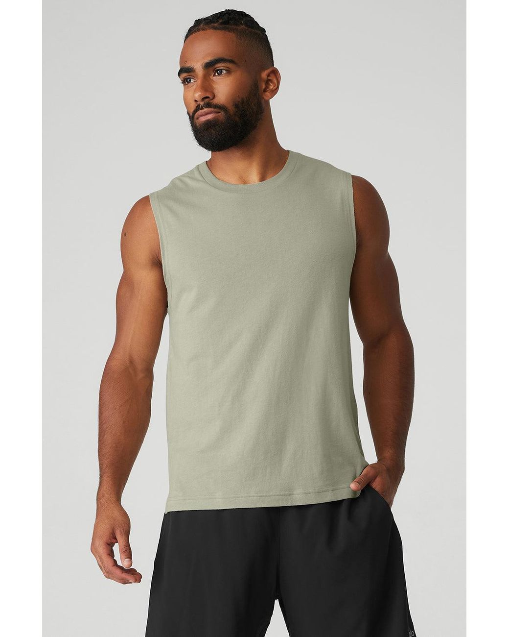Alo Yoga The Triumph Muscle Tank Top in Green for Men | Lyst