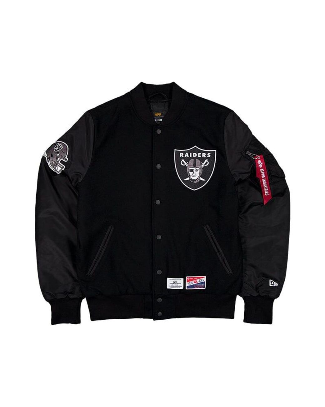 KTZ Las Vegas Raiders X Alpha X Ma-1 Bomber Jacket in Black for Men | Lyst