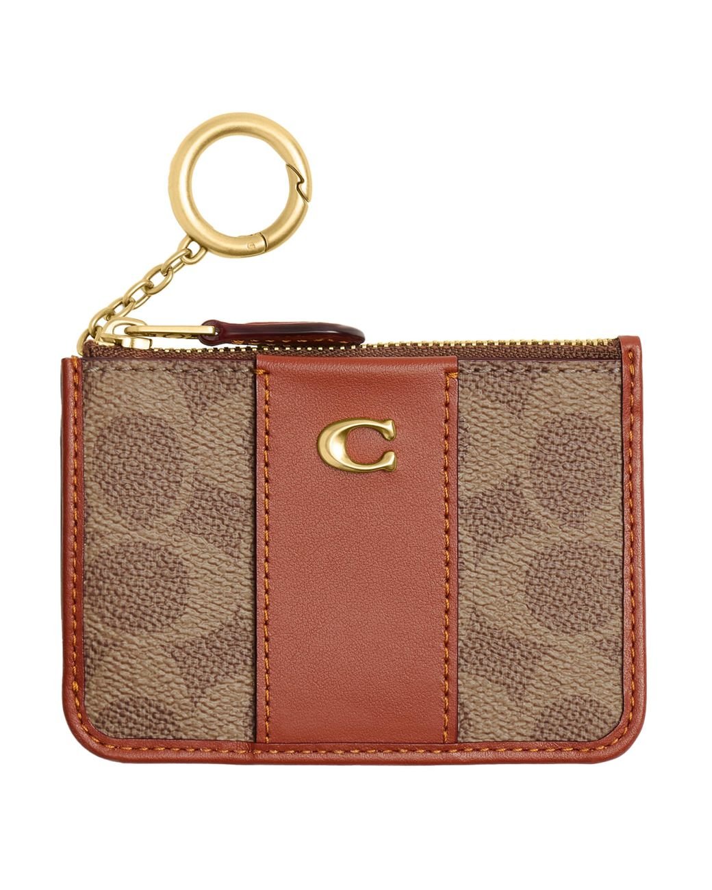 COACH Essential Mini Id Card Case in Brown | Lyst