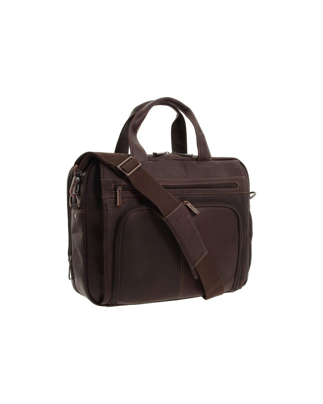 Kenneth Cole Full-grain Colombian Leather Briefcase Expandable Rfid 15. ...