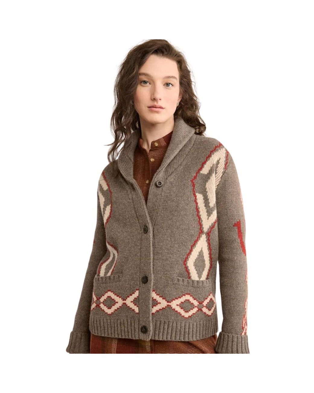 Pendleton Heritage Cardigan in Brown | Lyst