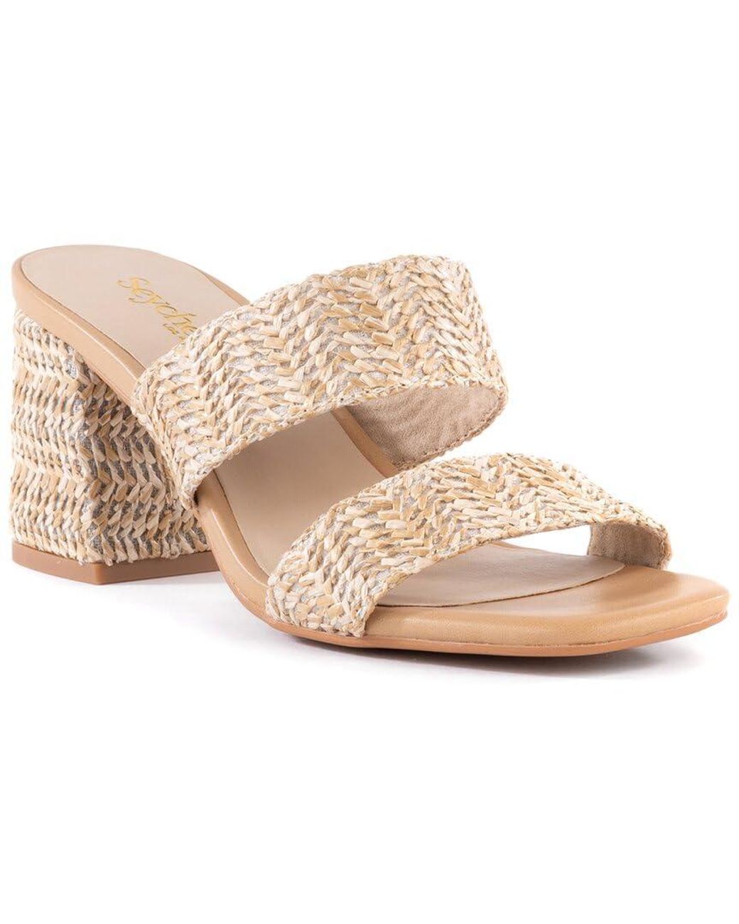 Seychelles Newport Raffia Slide Sandal in Natural | Lyst