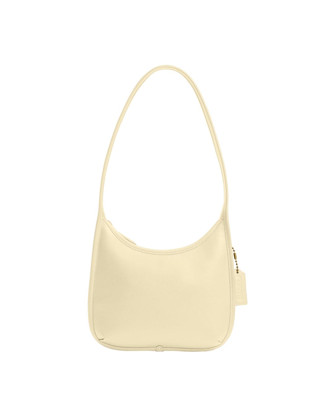 COACH The Originals Glovetanned Leather Curve Zip Bag in Natural | Lyst