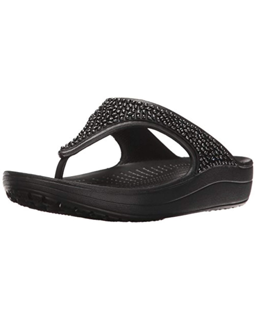 Crocs™ Sloane Embellished Platform Flip in Black/Black (Black) - Save ...