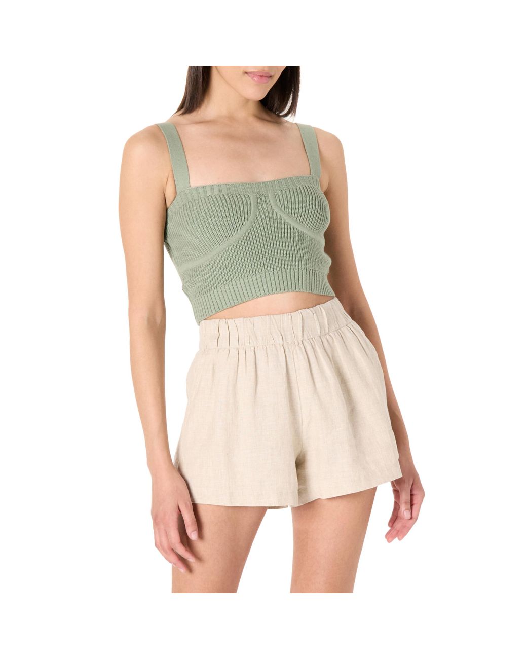 The Drop 's Zadie Cropped Sweater Tank in Green | Lyst