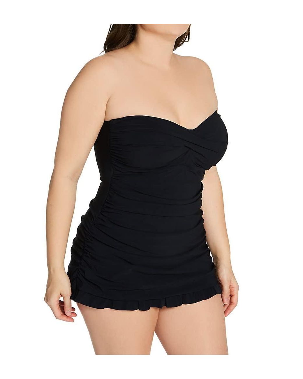 Gottex Womens Tutti Frutti Full Figure Bandeau Swimdress One Piece