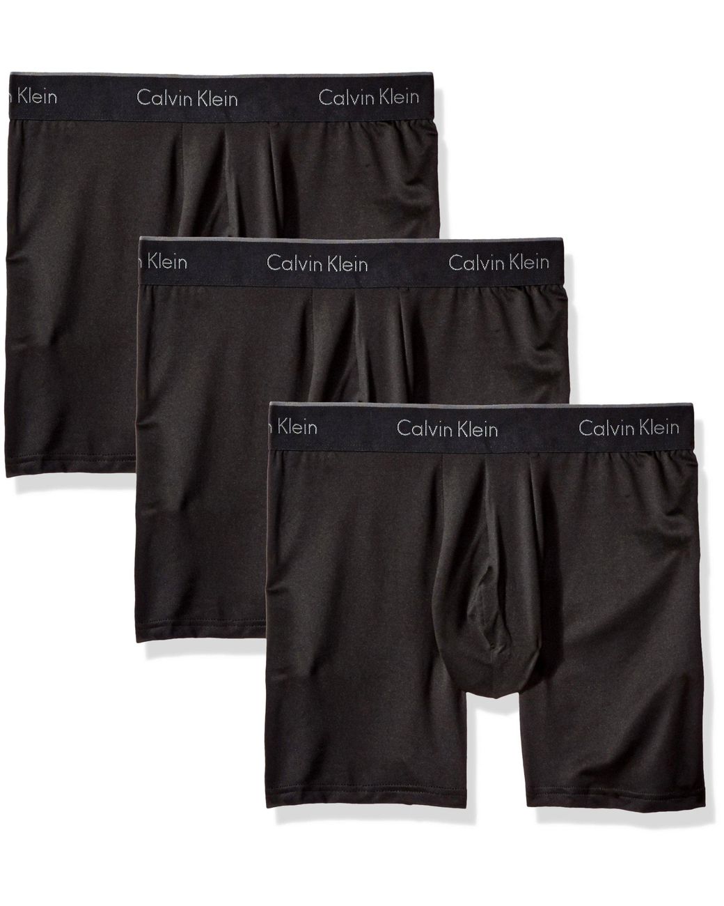 Calvin Klein Microfiber Stretch Multipack Boxer Briefs in Black for Men ... Calvin Klein Microfiber Stretch Multipack Boxer Briefs in Black for Men ...