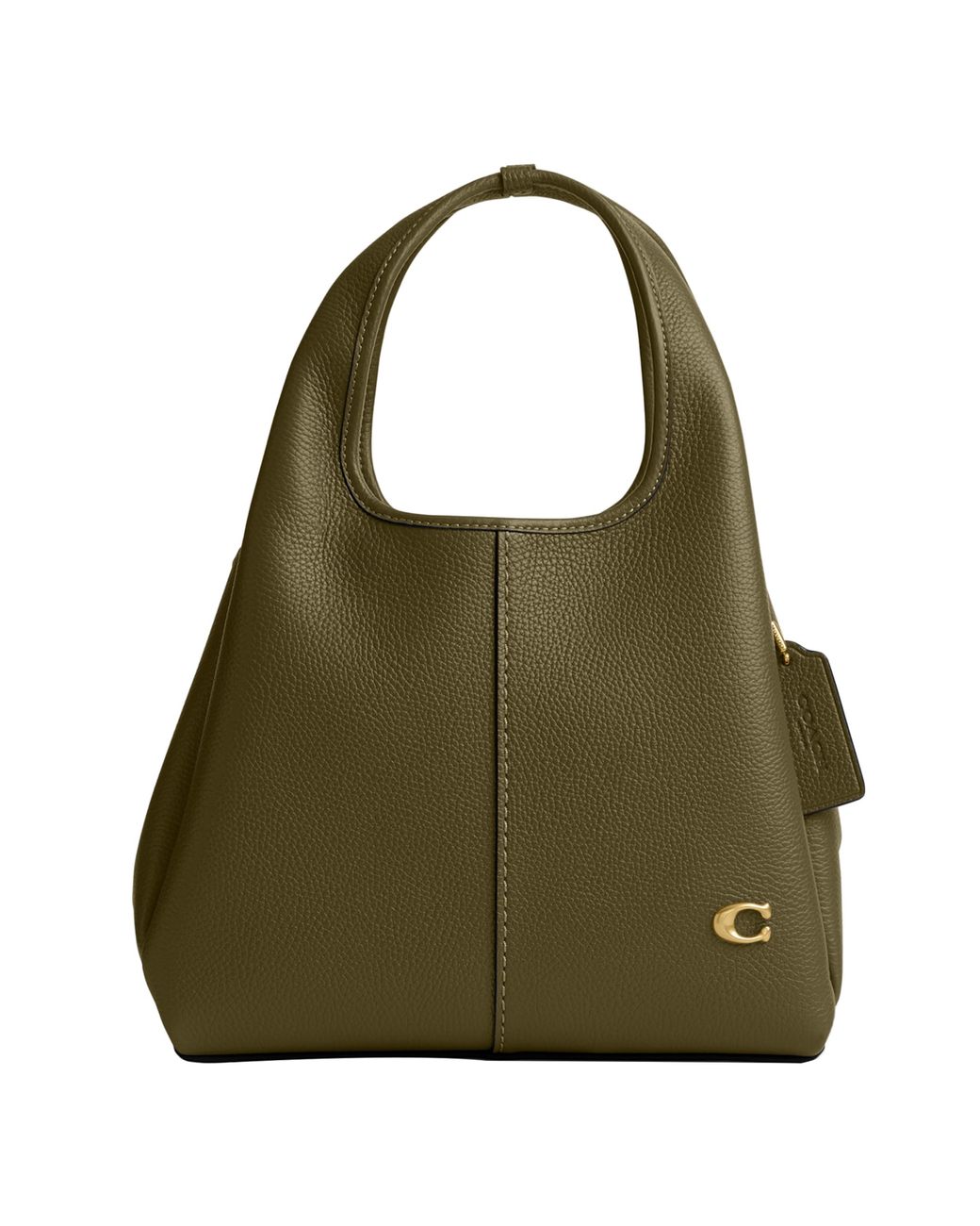 COACH Polished Pebble Leather Lana Shoulder Bag 23 in Green | Lyst