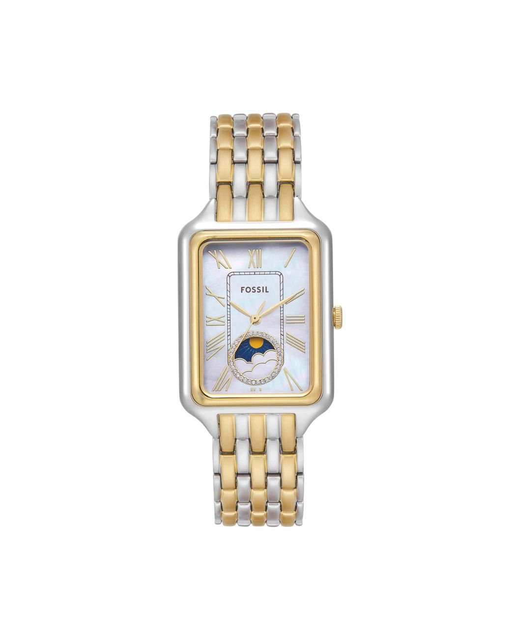 Fossil Raquel Sun Moon Multifunction Two-tone Stainless Steel Watch in ...