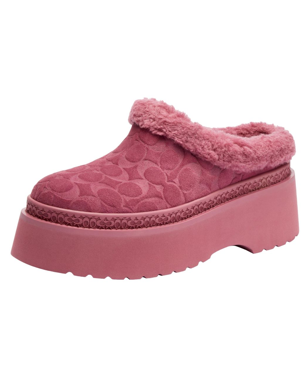 COACH Cecelia Shearling Clog in Pink | Lyst