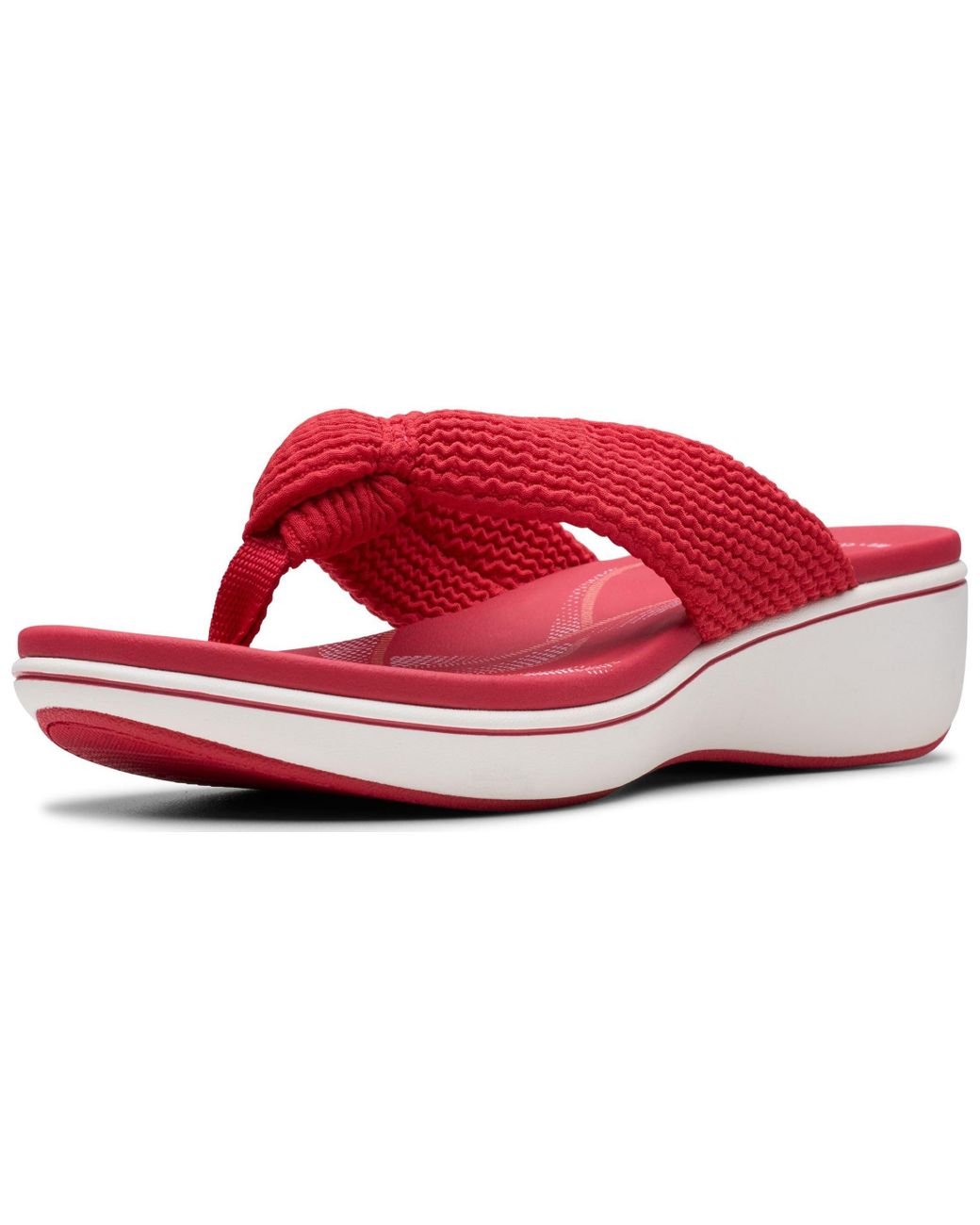 Clarks Breeze Rae Erin Flip-flop in Red | Lyst