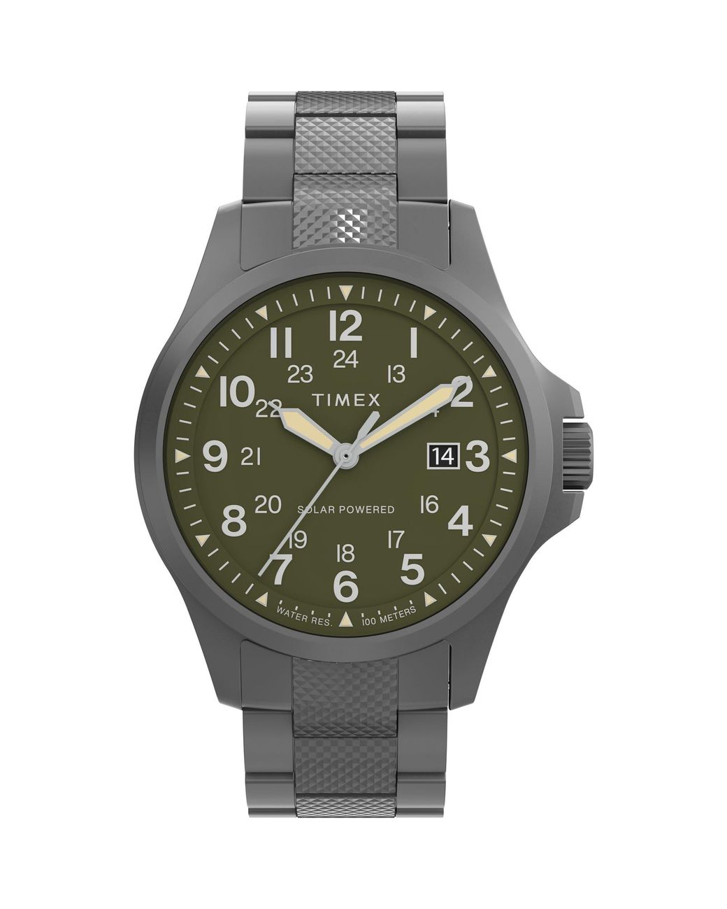 Timex Gunmetal Bracelet Green Dial Gunmetal for Men | Lyst