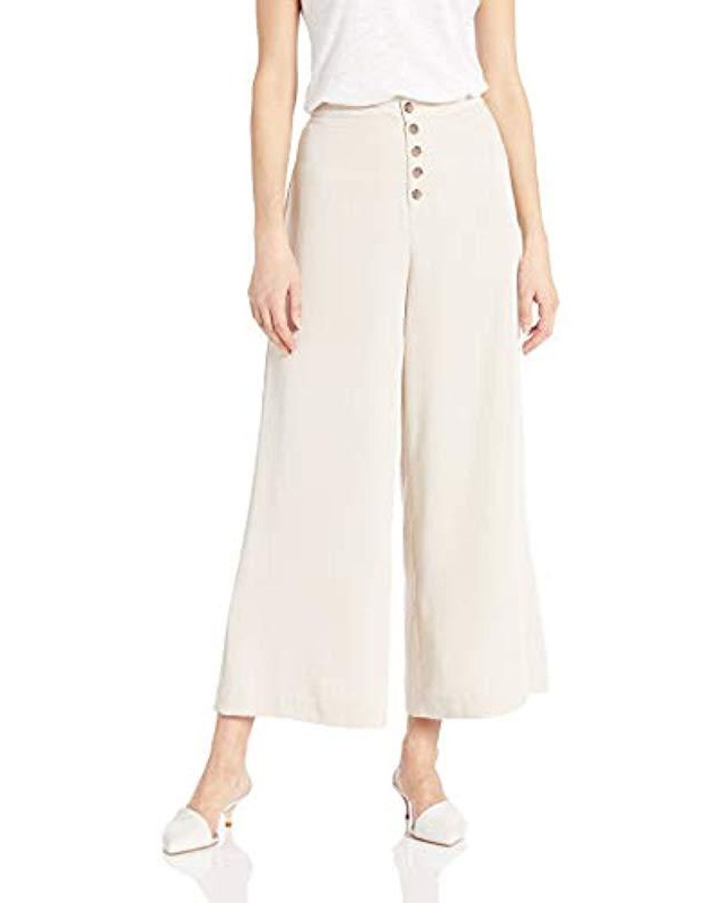 Cupcakes And Cashmere Cashmere Trula Button Fly Pant in Natural - Save ...