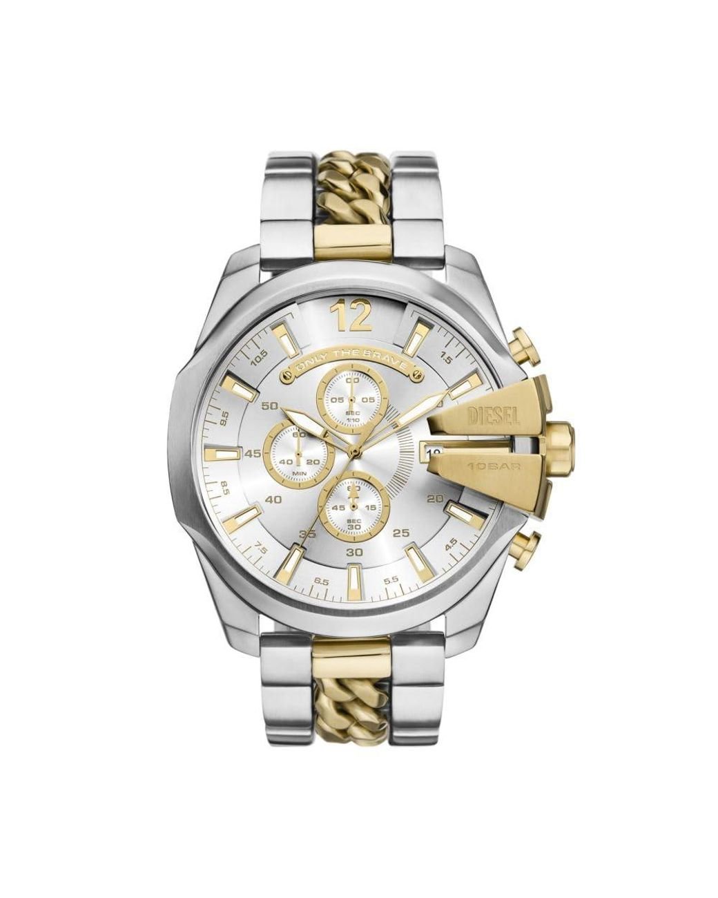 DIESEL Mega Chief Chronograph Two-tone Stainless Steel Watch in ...