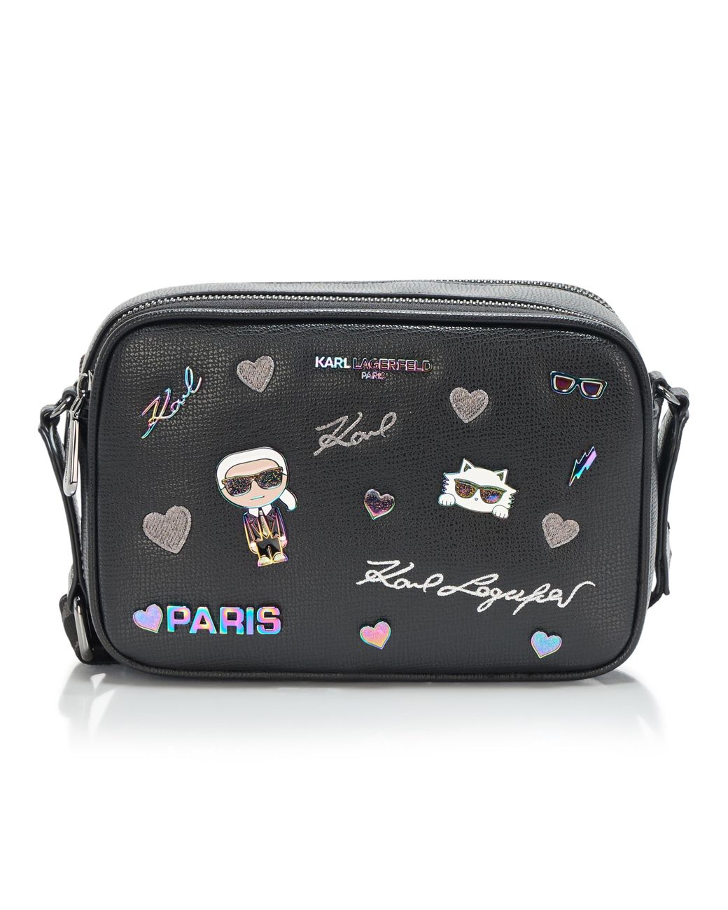 Karl Lagerfeld Paris Maybelle Pin Crossbody in Black | Lyst
