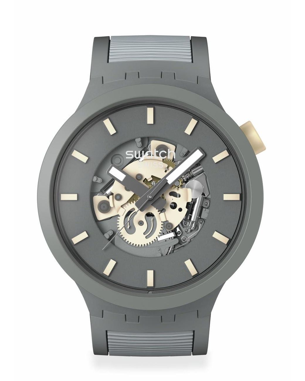 Swatch Casual Watch Grey Quartz Bio-sourced Thru The Horizon in Gray | Lyst