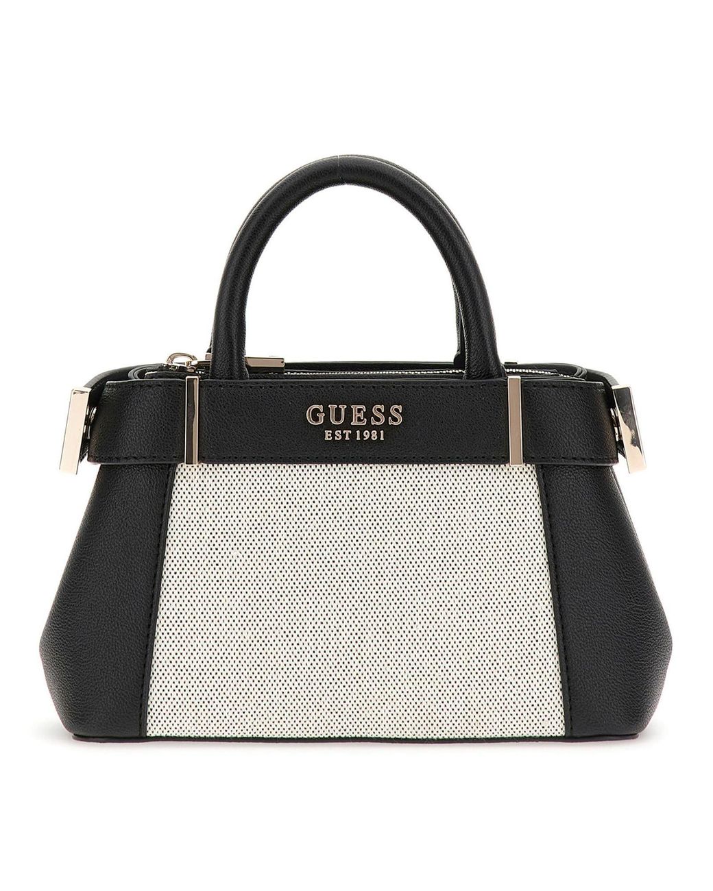Guess Anadela Mini Satchel in Black | Lyst