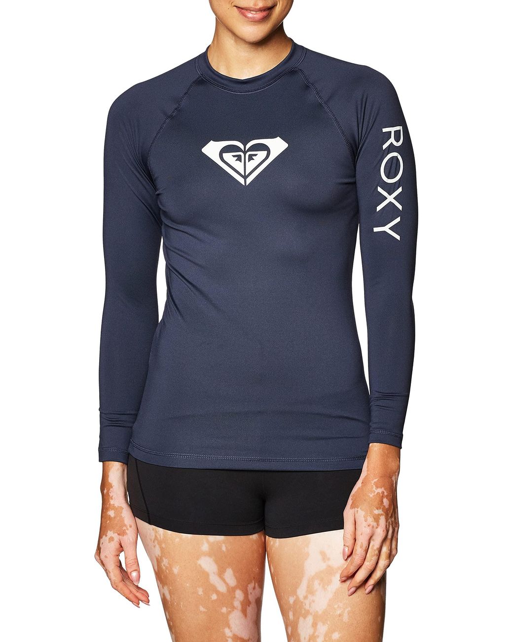 Roxy Whole Hearted Long Sleeve Upf 50 Rashguard Rash Guard Shirt in Blue | Lyst