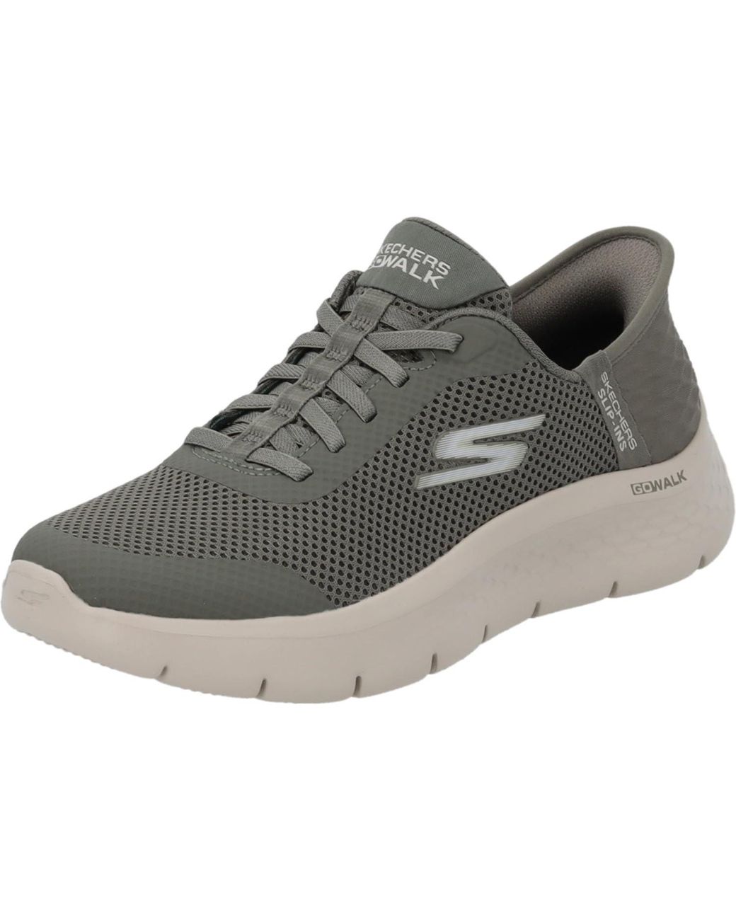 Skechers Go Walk Flex Grand Entry Slip-on Sneakers in Black | Lyst
