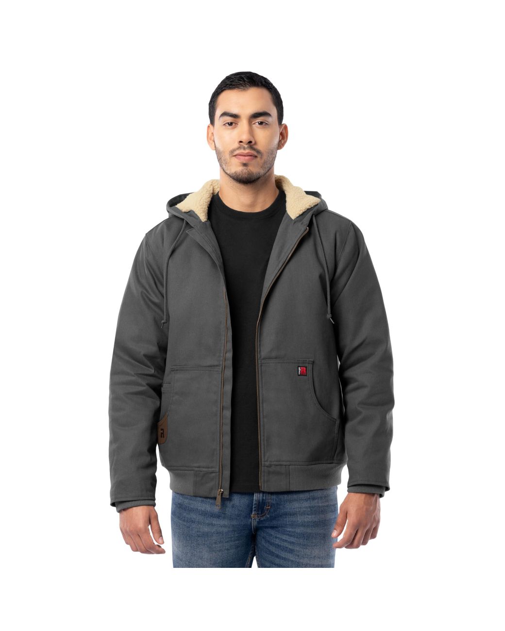 Wrangler Riggs Workwear Duck Sherpa Lined Full Zip Jacket in Gray for ...