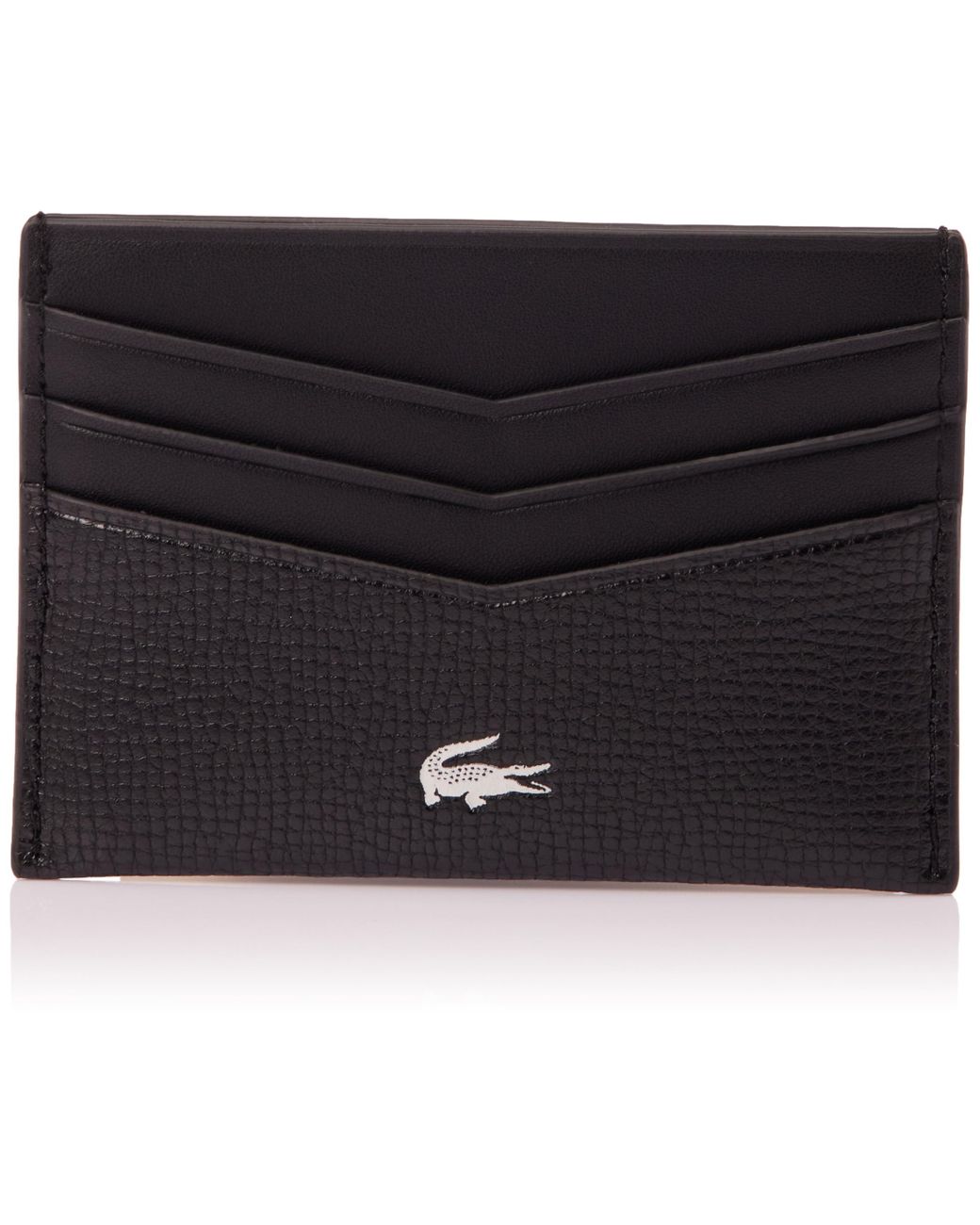 Lacoste Money Pieces Small Leather Wallet Black for Men | Lyst UK
