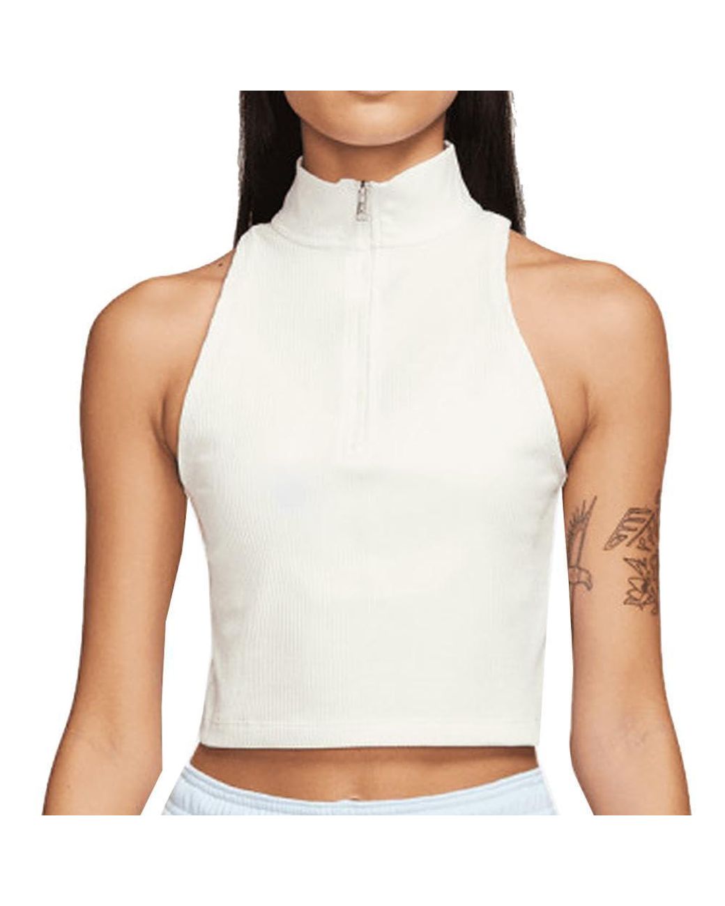 Nike S J Sld Mock Nk Tanks in White | Lyst UK