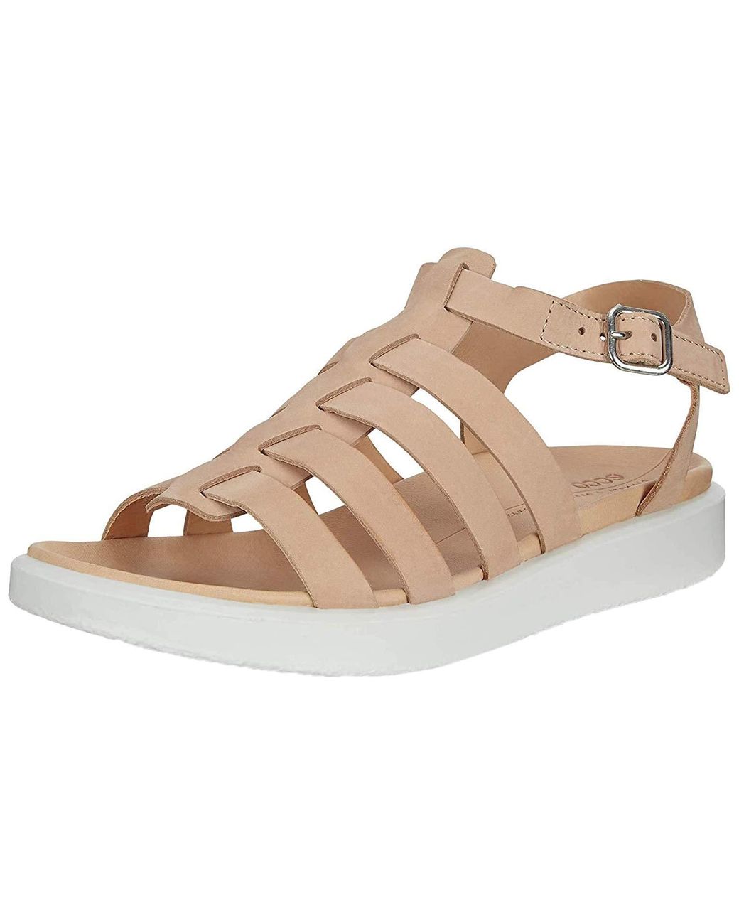Ecco Flowt Lx Flat Sandals In Black Lyst