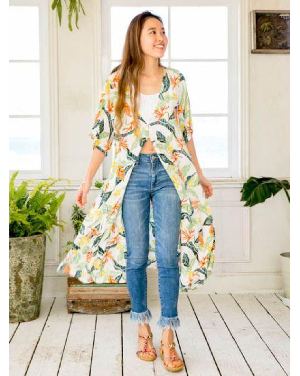 Kahiko Hawaiian Maxi Cardigan in Blue - Lyst