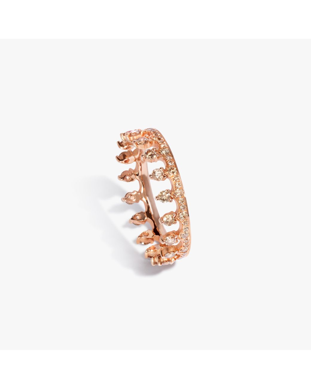 Annoushka Crown 18Ct Rose & Diamond Ring in White | Lyst