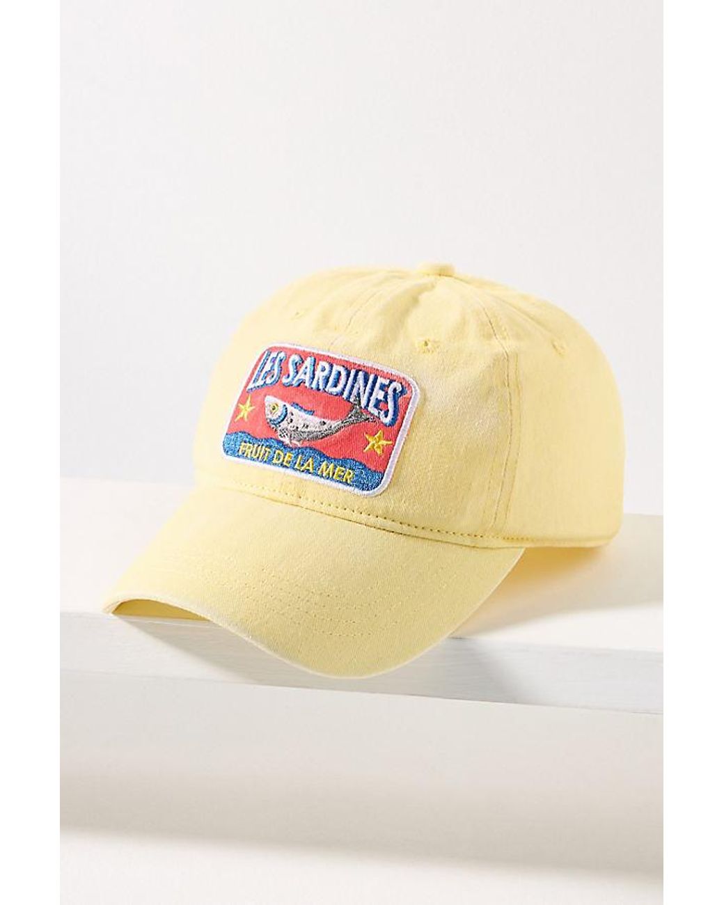 By Anthropologie Washed Cotton Nautical Baseball Cap in Yellow | Lyst UK