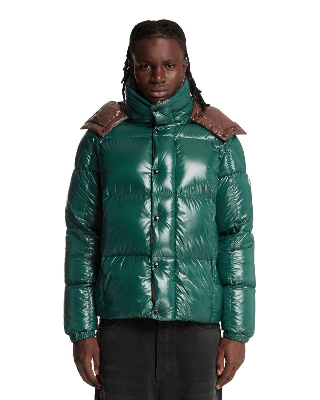 Moncler Parana Short Hooded Down Jacket in Green for Men | Lyst UK