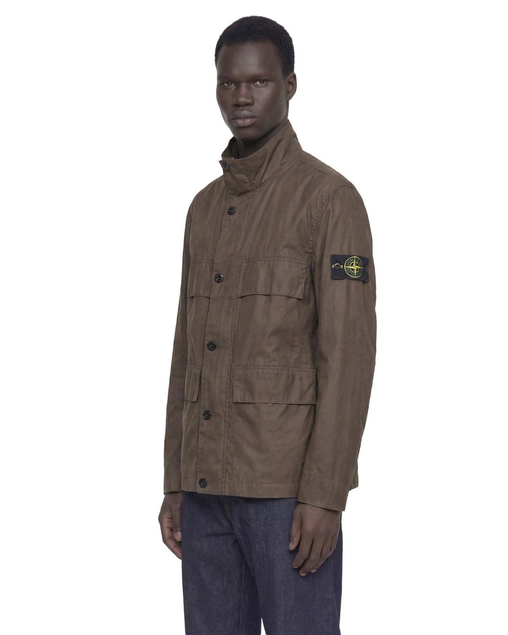 Stone Island Umber Canvas Field Jacket in Brown for Men | Lyst