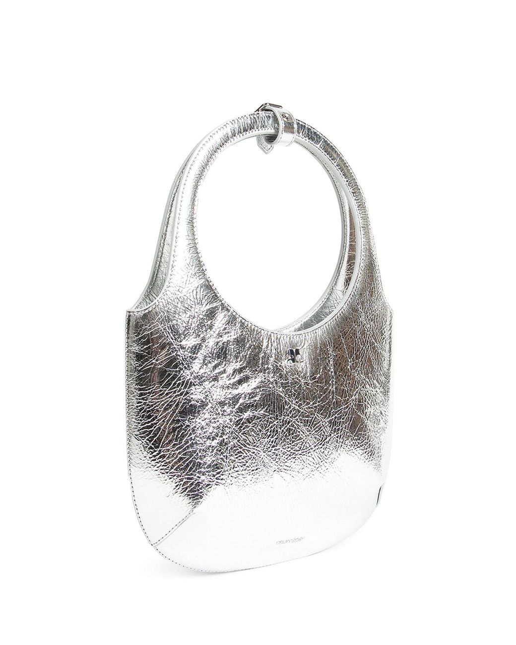 Courreges Naplack Leather Holy Bag in Gray | Lyst