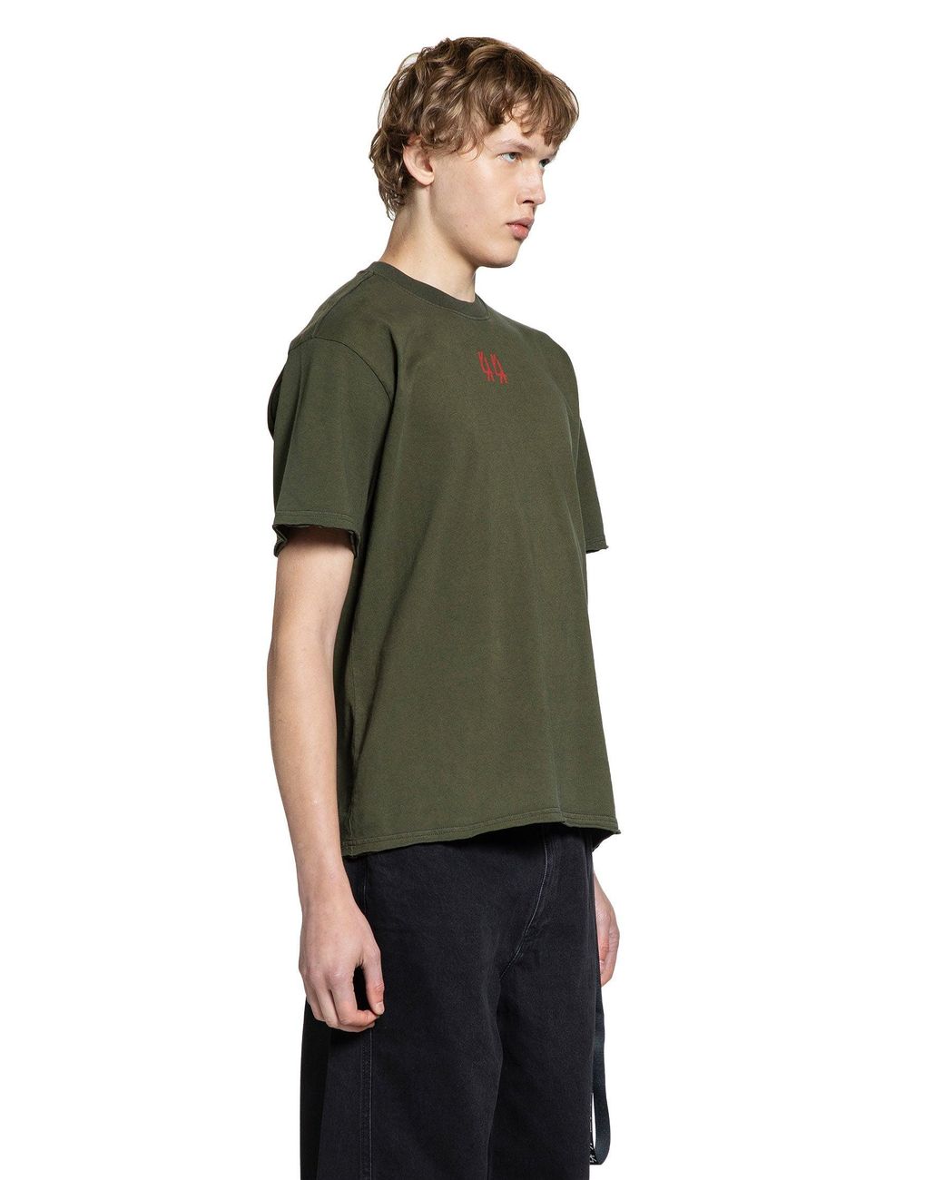 44 Label Group Cotton T-Shirt Embroidered Logo in Green for Men | Lyst