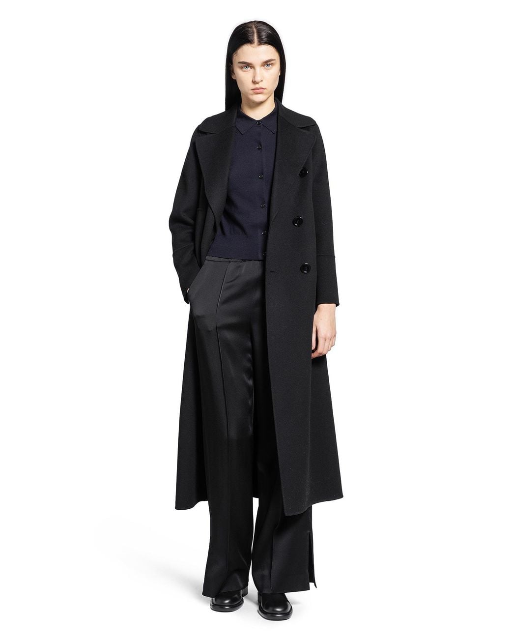 Max Mara Feminine Knit Polo in Blue | Lyst UK