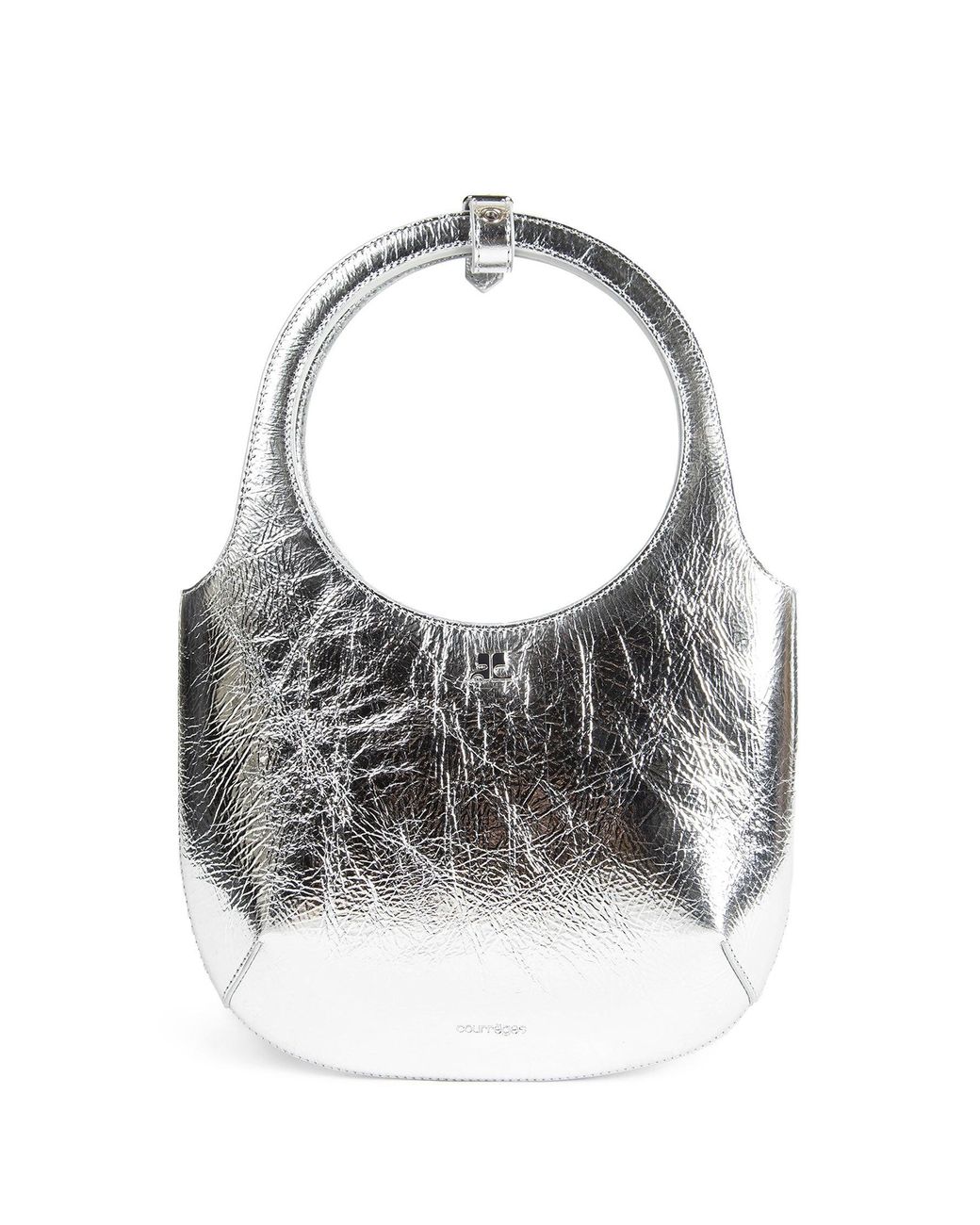 Courreges Naplack Leather Holy Bag in Gray | Lyst