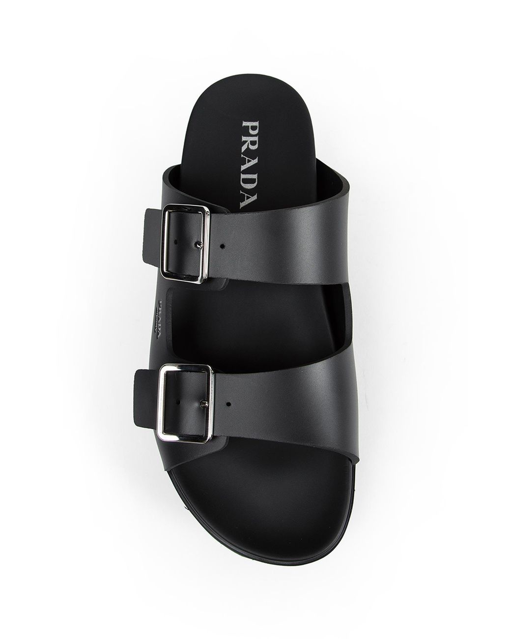 Prada Buckled Rubber Slides in Black for Men | Lyst UK