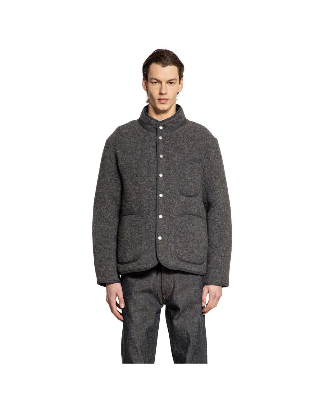 TAIGA TAKAHASHI Lot.323 Quilt Lining Blanket Jacket in Gray for Men | Lyst