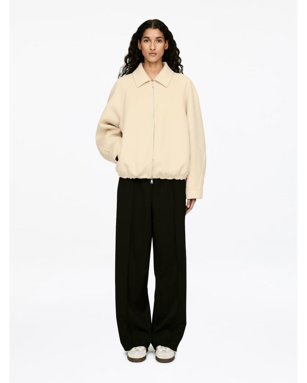 ARKET Wool-Blend Doublé Jacket in Natural | Lyst UK