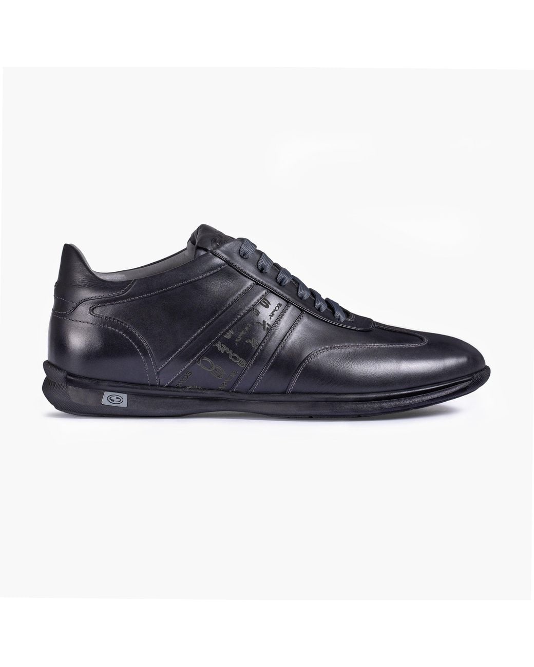 Armos Dark Leather Sneaker in Blue for Men | Lyst