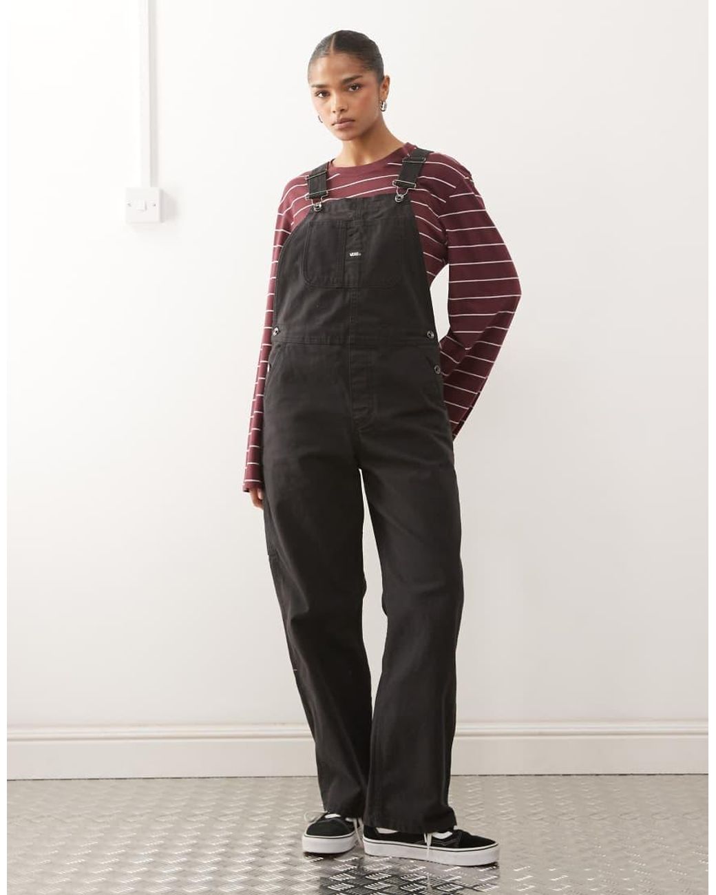 Vans Chore Overalls in Black | Lyst UK